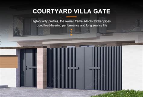 Grandsea Modern Gate Fence Design Ornamental Fence Gate Aluminum For