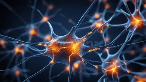 Neuron Network With Glowing Connections Representing The Brain S Communication Pathways And