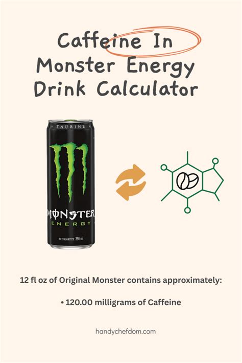 Caffeine In Monster Energy Drink Calculator Handy Chefdom