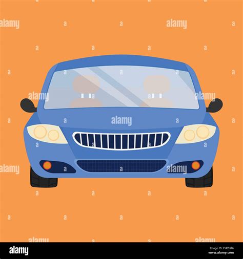 Car Icon Vector Car Transport Vehicle Illustration Car Front View Illustration Stock Vector