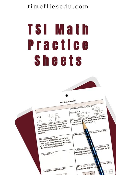 Tsi Math Practice Sheets Math Practice Test Math Practices Math