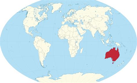 Australia World Map Australia On The World Map Australia And New