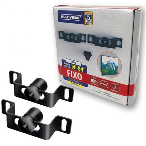 Suporte Fixo Universal Para Tv De 14 A 84 Preto M 1 Multivisão Led Plasma Lcd Multivisao