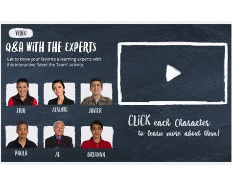 Storyline 2 Meet The Team Video Interaction E Learning Examples E