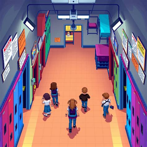 Explore Your Own Rpg Pixel Art School Hallway