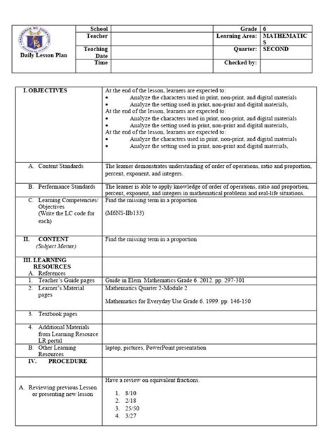 find the missing term in a proportion pdf learning differentiated
