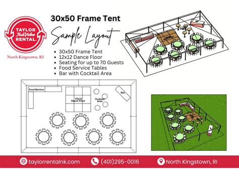 Sample Tent Layouts Taylor Rental North Kingstown
