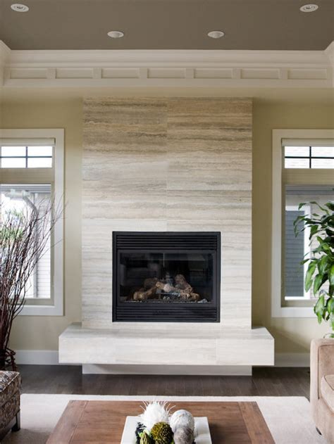 Contemporary Limestone Fireplace Surrounds