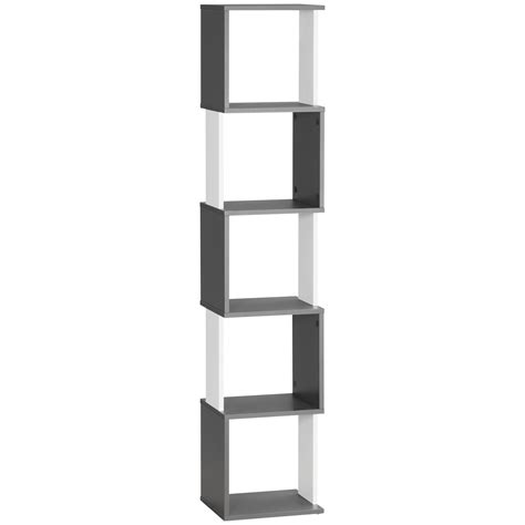 Mcl Modern 5 Tier Bookshelf Freestanding Bookcase Storage Shelving Fo