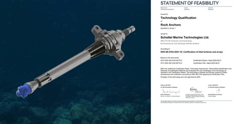 Dnv Issues Feasibility Statement For Schottel Marines Rock Anchor Concept