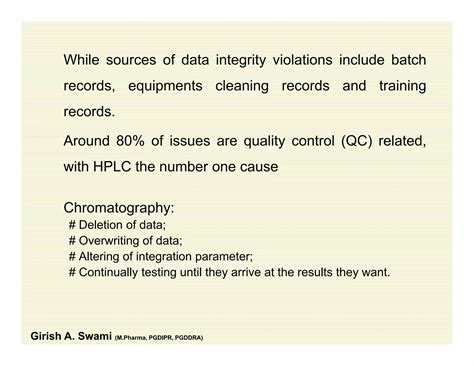 Pharma Data Integrity PDF Databases Computer Software And Applications