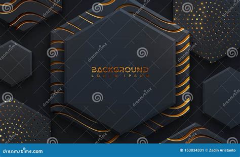Luxury Black Background With 3d Style Dark Background With Wavy Lines