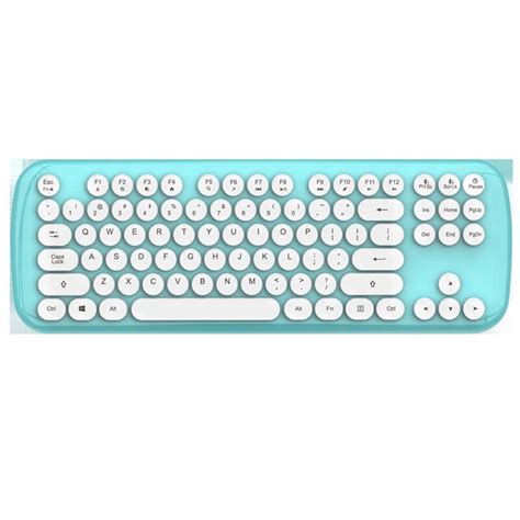 Wireless Keyboard And Mouse Set Mini Cute Retro Pu Vicedeal
