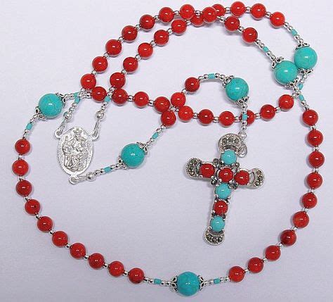 Rosario Católico Rosario Gebetskette Especiales Coral Turquesa Y