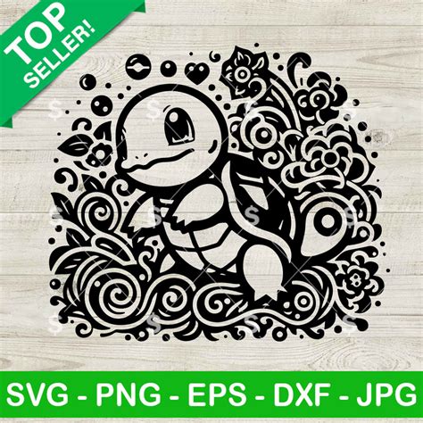 Mandala Squirtle Pokemon Svg Squirtle Pokemon Svg Pikachu Cartoon Svg