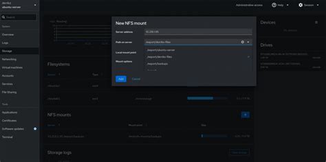 Configure NFS On A Linux Server With Cockpit Addictive Tips Guide