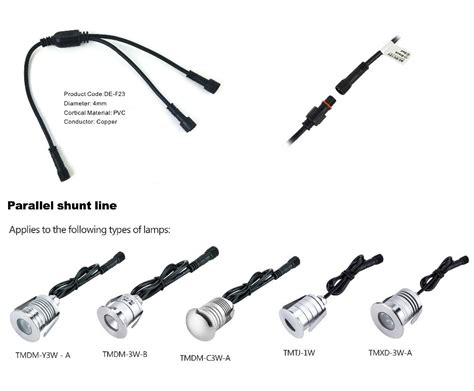 6pcs Waterproof Cables Led Shunt Cord Led Diversio Vicedeal