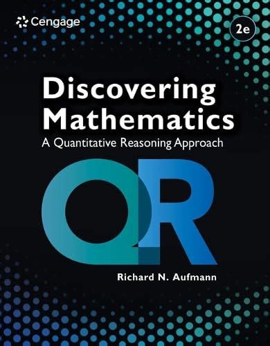 buy discovering mathematics a quantitative reasoning approach book