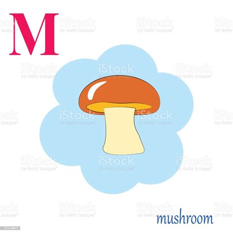 M Is For Mushroom Illustration Alphabet Stock Illustration Download