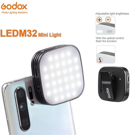 Godox Ledm32 Smartphone Mini Led Light Portable Video Photography