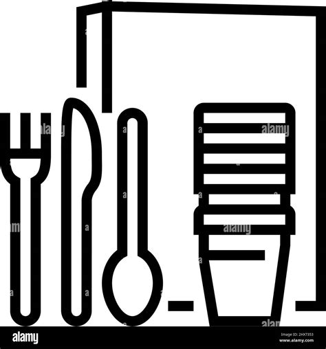 Polystyrene Thermoplastic Line Icon Vector Illustration Stock Vector