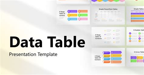 Data Table Infographic Powerpoint Template Incl Infographic And Minimalist Envato