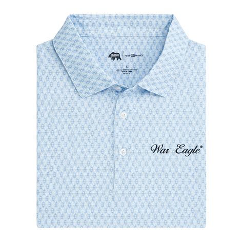 War Eagle Vintage Script Tents Printed Performance Polo Open Air Onward Reserve
