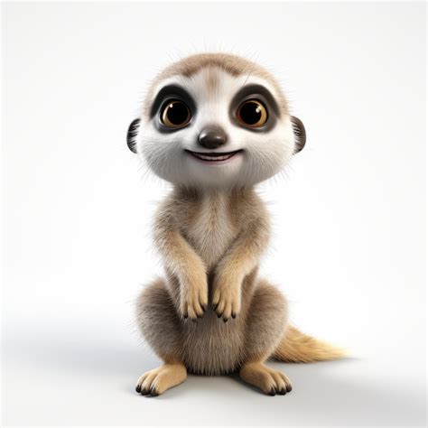 premium photo cute meerkat animation cartoon character in unreal