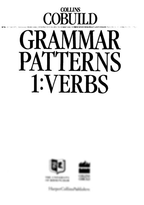 Solution Collins Cobuild Grammar Patterns Verbs Studypool