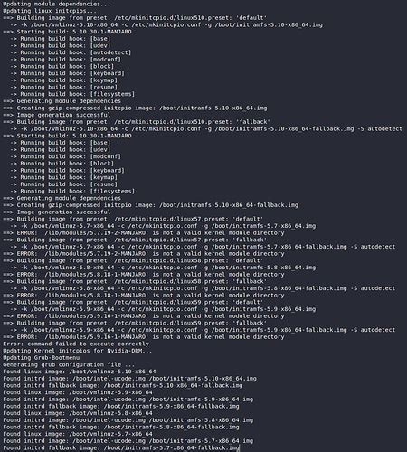 Kernel Updates Always Cause An Error Support Manjaro Linux Forum