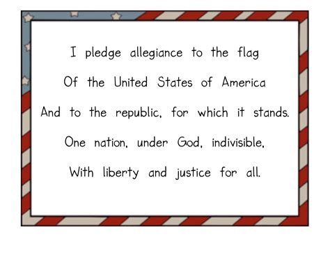 Pledge Of Allegiance Words Printable Printable Templates Hub