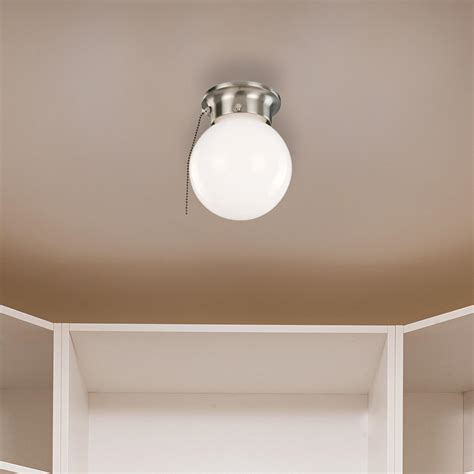 Globe Ceiling Light Satin Nickel Lighting And Ceiling Fans Todays Design House