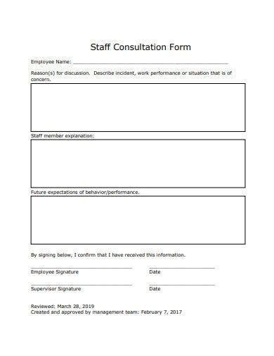 Employee Consultation Form Template At Templatecom Templates