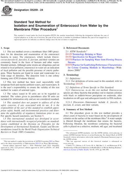 Astm D5259 24 Standard Test Method For Isolation And Enumeration Of