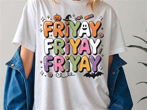 Friyay Halloween Png Spooky Ghost Candy And Friday Vibes Digital