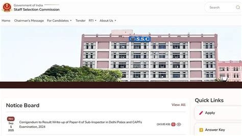 Ssc Si Paper 2 Revised Result 2024 Declared 22244 Candidates To Face