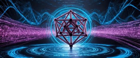 futuristic quantum data encryption visualizer set in a digital
