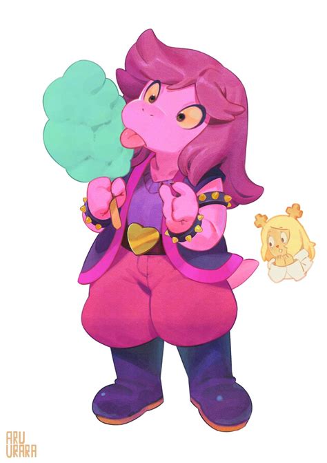Chibi Susie Enjoying Her Cotton Candy By Aruurara R Deltarune