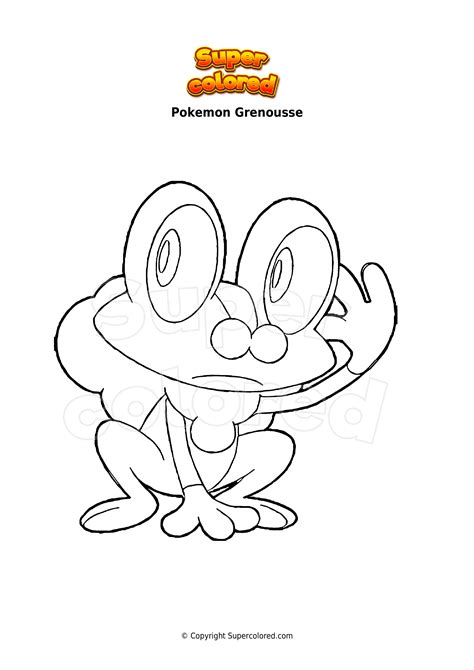 Coloriage Pokemon Grenousse