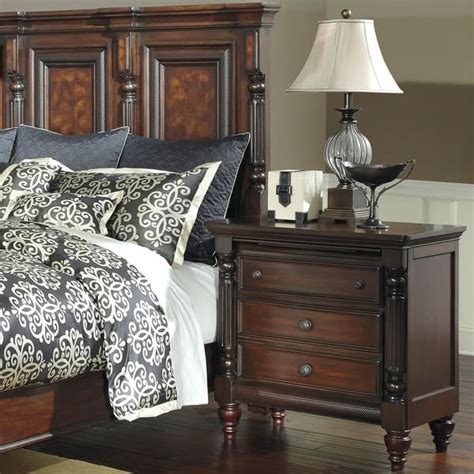 Signature Designs By Ashley Key Town Dark Brown 3 Drawer Night Stand