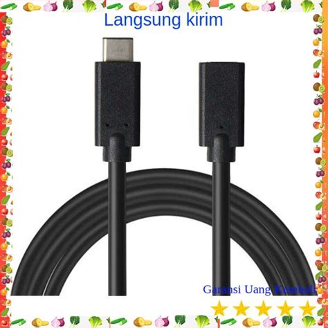 Jual Kabel Ekstension Usb Type C Male Ke Usb Type C Female Meter Hitam Ys Shopee Indonesia