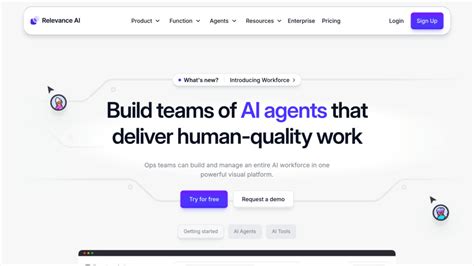 Relevance Ai一個免寫程式的ai工作團隊平台，協助企業建立、部署及管理自主ai Agent，自動化重複性任務並優化工作流程。 Moge
