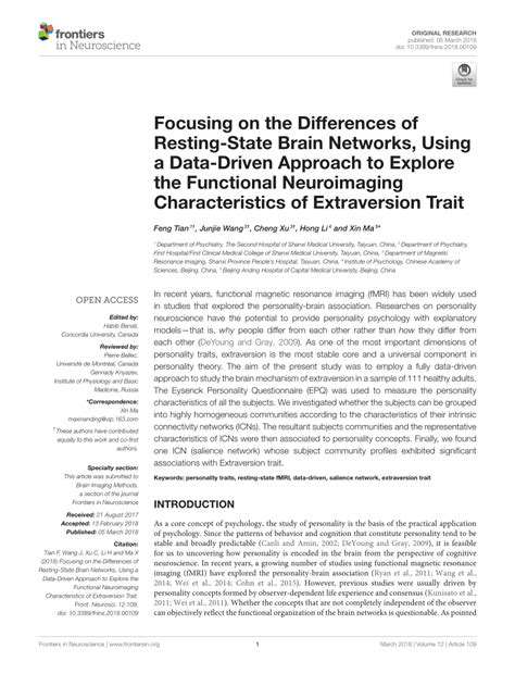 Pdf Focusing On The Differences Of Resting State Brain Networks