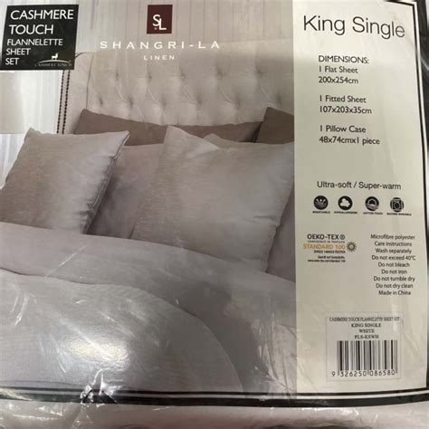 Shangri La Linen King Single Sheet Set S