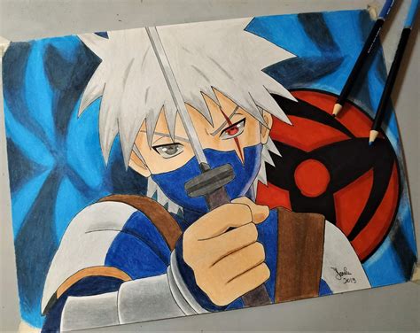 How To Draw Kakashi With Chidori