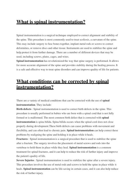 Ppt Spinal Instrumentation Surgery In Delhi Powerpoint Presentation