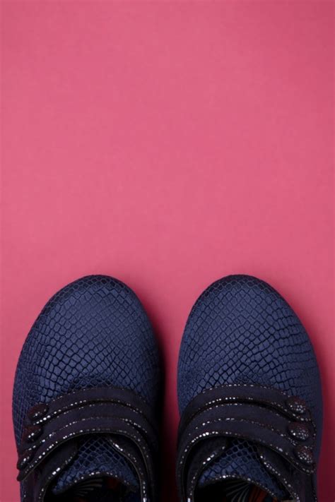 Ruby Shoo Octavia Velvet Shoe Booties In Saphirblau Einkaufen Bei Topvintage