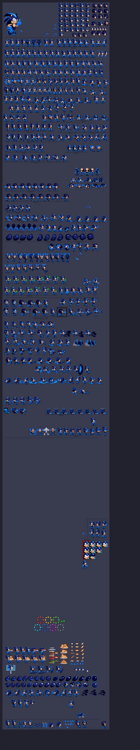 Blue The Hedgehog Sprites