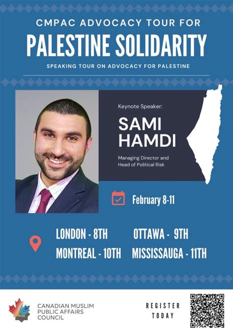 Event Disclaimer Sami Hamdi Palestine Speaking Advocacy Tour