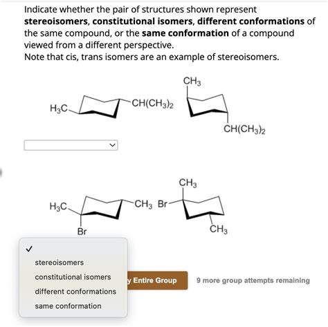 Indicate Whether The Pair Of Structures Shown Represent Stereoisomers